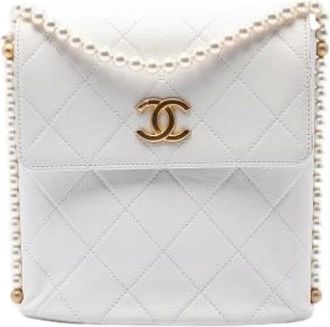 Chanel Pre-owned Sac bandouli&egrave;re matelass&eacute; vintage - Femme - Pre-owned - Blanc - Taille: ONE Size