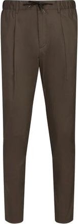 Herno Pantalon &agrave; cordon de serrage en coton m&eacute;lang&eacute;