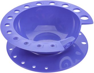 Cabilock Kreative Garnschale mit Häkelloch Organizer für Stricken und Häkeln Multifunktionaler Aufbewahrungsbehälter mit Seitlichem Auslassloch Staubschutz und