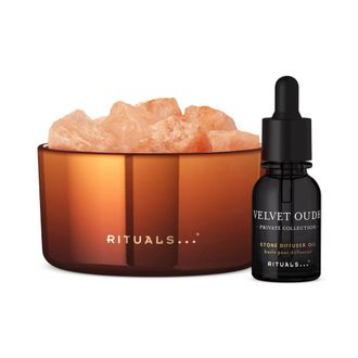 Rituals Rituals Velvet Oudh Salzsteindiffuser mit Himalaya-Kristallen, Private Collection, 20 ml Duft&ouml;l, Oudh Rose Safran, bis zu 5 Monate