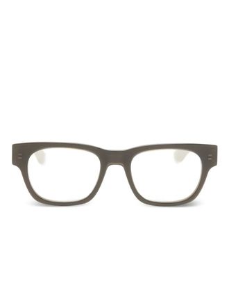 Alexander McQueen Eyewear lunettes de vue &agrave; monture carr&eacute;e - Marron