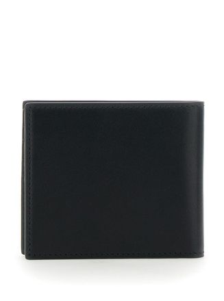Amiri Mens Bi-Fold Wallet With Logo Lettering Black Bovine