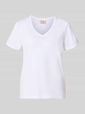 Mos Mosh Regular Fit T-Shirt mit V-Ausschnitt Modell Dala