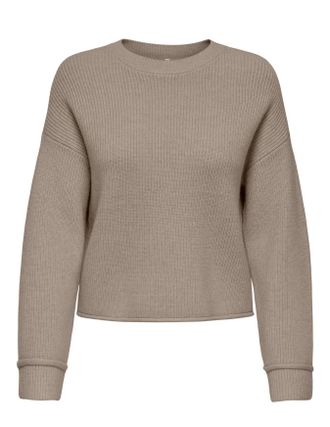 Only Damen Pullover ONLIBI LS RIB LOOSE PULLOVER CC KNT (DE/NL/SE/PL, Alphanumerisch, XS, Regular, Regular, Mocha Meringue Melange)