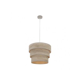 Fabrilamp Triple suspension smile 1xe27 nickel/bois gris regx40x40 cm