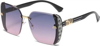 Generic Lunettes de soleil carrées rétro pour voyage, pêche, conduite - Protection UV400, 4, 33 EU