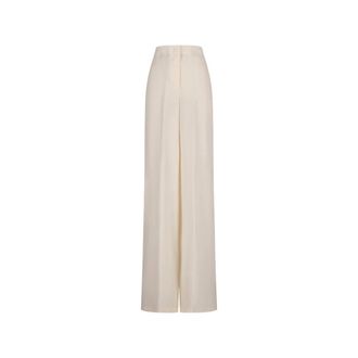 Blumarine Femme, Pantalons, Beige, Taille: 44 FR Panta Gabard Lavata Wide Pantalons