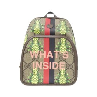 Gucci Pre-owned Jumbo GG Supreme Canvas Rucksack - - Pre-owned - Damen - Beige - ONE SIZE
