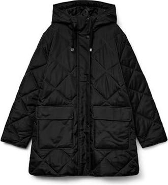 Vero Moda Coat Vmmillie Tessa Manteau Noos, Noir, S Femmes