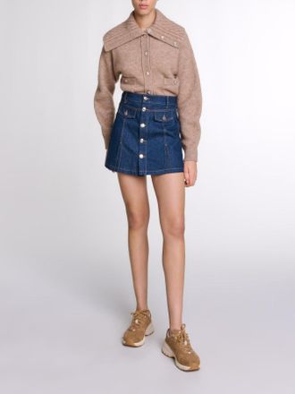 Maje Trompe-lail-denimshorts - Dunkelblau - Gr&ouml;&szlig;e 40 - Maje