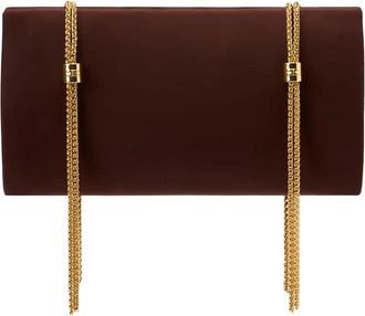 Elisabetta Franchi logo chain ophidia shoulder bag - Braun