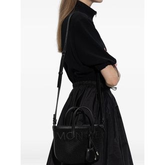 Moncler Embossed Mesh Tote Bag - Black