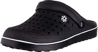 Brandsseller Sabots de football pour homme - Sabots dété - Chaussures de bain - Chaussures de jardin, Noir, 40 EU