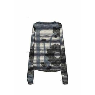 Paul Smith Femme, Pulls, Gris, Taille: 38 FR Pull ray&eacute; avec motif floral