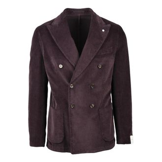 L.B.M. 1911 Doppiopetto Samtjacke - - Jackets - Herren - Lila - 2XL