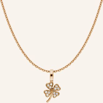 Cada Cada Kette Tiny Lucky Clover rosegold