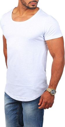 Young & Rich T-Shirt Herren Uni Basic rundhals Ausschnitt vintage Look Unterziehshirt 1702 Rundhalsauschnitt unifarben kurzarm slim fit