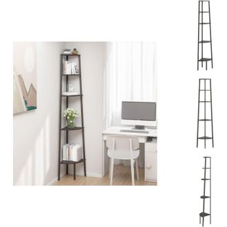 vidaXL &Eacute;tag&egrave;re dangle 5 niveaux Noir 45,5x31,5x180 cm - Biblioth&egrave;que Dangle - &Eacute;tag&egrave;re Dangle - Meuble Dangle - Rangement Mural - &Eacute;tag&egrave;re Noire