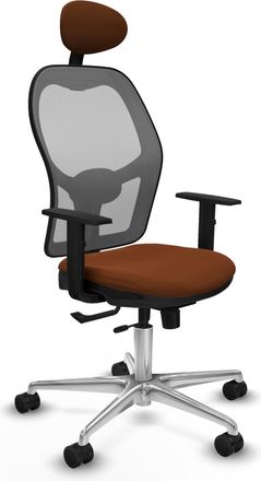 Piqueras y Crespo B&uuml;rostuhl mit 1D-Armlehnen, h&ouml;henverstellbarer Lendenwirbelst&uuml;tze und festem Kopfteil, ausgestattet mit Syncro/Traslack und injiziertem Schaumstoff, G