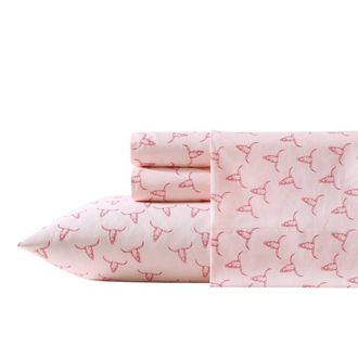 Wrangler Queen-Bettw&auml;sche-Set, superweiches Bettw&auml;sche-Set, gem&uuml;tliche Heimdekoration, von Yellowstone inspiriert, &Ouml;ko-Tex-Zertifiziert (Lenksch&auml;del Rosa, Quee