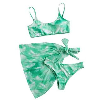 Generic Maillot De Bain 2 Pieces Femme- Ensemble Bikini Imprim&eacute; pour Maillot De Bain Trois Pi&egrave;Ces avec Soutien-Gorge Int&eacute;Gr&eacute; V&ecirc;Tements De Plage