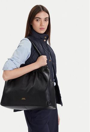 Tommy Hilfiger Handtasche Soft Leather Tote AW0AW18308 Schwarz