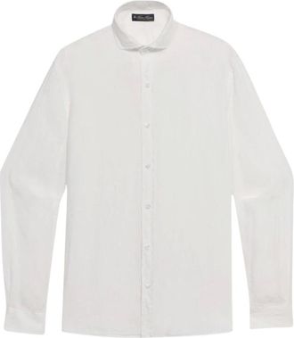 Brooks Brothers Homme, Chemises, Blanc, Taille: 2XL Chemise en lin coupe slim &agrave; col italien