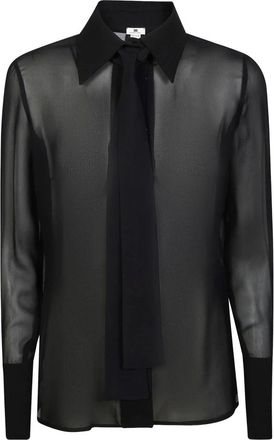 Elisabetta Franchi Femme, Blouses et Chemises, Noir, Taille: 40 FR Chemises