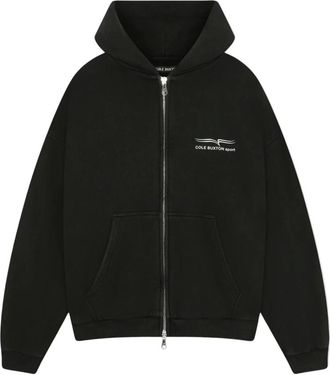 Cole Buxton Homme, Sweatshirts et sweats &agrave; capuche, Noir, Taille: M Sport Zip Through Sweat &agrave; capuche