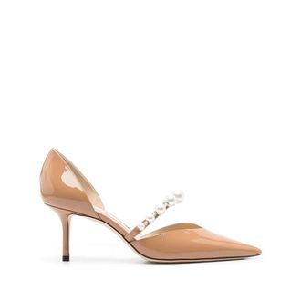 Jimmy Choo London Femme, Chaussures, Beige, Taille: 36 EU &Eacute;l&eacute;gants escarpins en cuir beige avec ornements