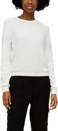 QS by s.Oliver Strickpullover mit Dobby-Struktur