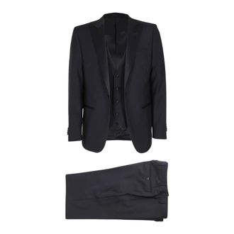 Corneliani Anzug mit Weste - - Suits - Herren - Blau - XL