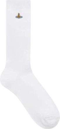 Vivienne Westwood Homme, Sous-v&ecirc;tements, Blanc, Taille: M/L Ribbed Crew Sock