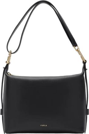 Furla Hobo Bags - Tonie M Leather Hobo Shoulder Bag, Black - Gr. unisize - in Schwarz - f&uuml;r Damen