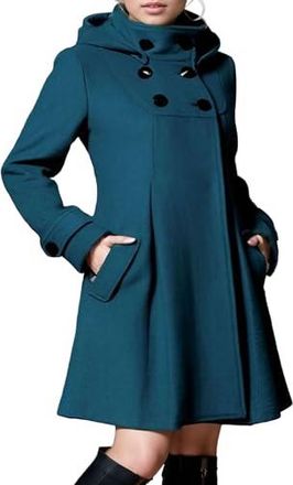 Generic Trench coat dhiver pour femme, manteau chaud crois&eacute;, trench coat dautomne et dhiver, veste caban d&eacute;contract&eacute;e