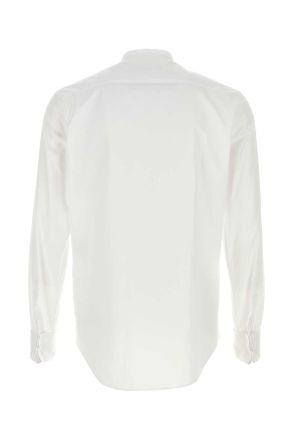 Fendi Mens White Poplin Shirt Bianco Exterior: Cotton Camicie
