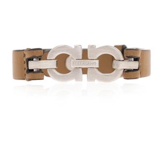Ferragamo Lederarmband - - Accessories - Herren - Braun - ONE SIZE