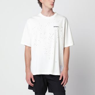 SATISFY MothTech Aged Ecru T-shirt with holes