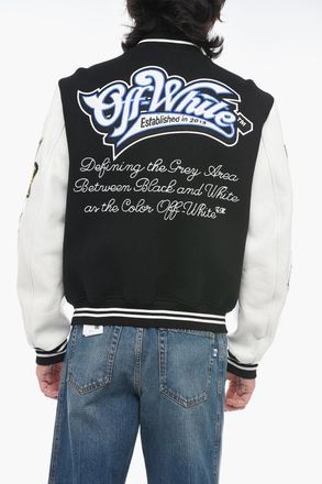 Off-white Varsity Bomber CHICAGO BULLS with patchwork Off-White