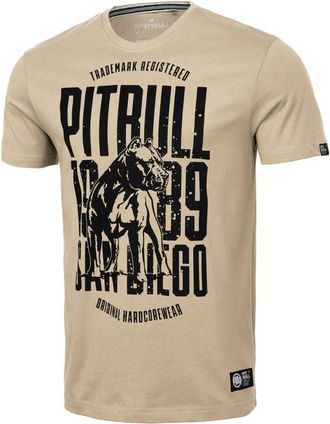Pitbull Pitbull Herren T-Shirt Baumwoll Tshirt mit Aufdruck San Diego Dog, regulärer Schnitt von Pit Bull West Coast Rundhalsausschnitt, ideal für den Sommer 