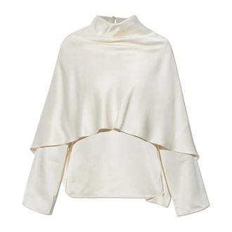 R&oacute;he Asymmetrisches Satin-Oberteil - - Blouses & Shirts - Damen - Beige - M