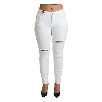 Dolce & Gabbana Wei&szlig;e Zerrissene Skinny Jeans - - Jeans - Damen - Wei&szlig; - XL