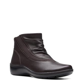 Clarks Femme Cora Derby Botte Tendance, Marron foncé, 38 EU