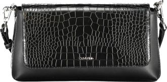 Calvin Klein Femme, Sacs, Noir, Taille: ONE Size Sac bandouli&egrave;re convertible effet croco