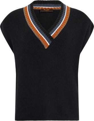 Moorer Femme, Pulls, Noir, Taille: 42 FR Tricots