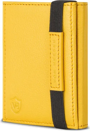 Von Heesen Slim Wallet mit RFID Schutz - Geldb&ouml;rse Herren klein - Mini Geldbeutel Damen Portmonee - Kartenetui Echtleder Karten Portemonnaie - Leder Kreditkarten
