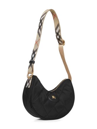 Burberry Womens Crossbody Bag Horseshoe Black Polyamide Shoulder