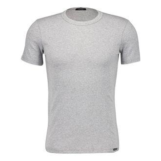 Tom Ford T-Shirt Rundhalsausschnitt Baumwolle Stretch Jersey - - Tops - Herren - Grau - XL