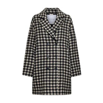 John Richmond Pied de Poule Double-Breasted Coat - - Coats - Damen - Schwarzk - 2XS
