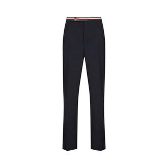 Thom Browne Homme, Pantalons, Bleu, Taille: XS Pantalons &Eacute;l&eacute;gants pour Hommes